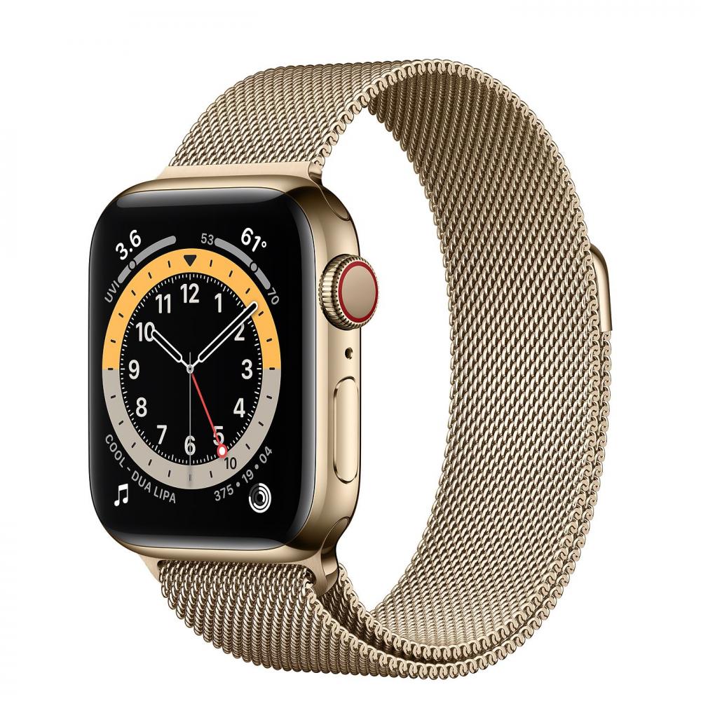 Apple Watch Series 6 Gold Milanese Loop 44